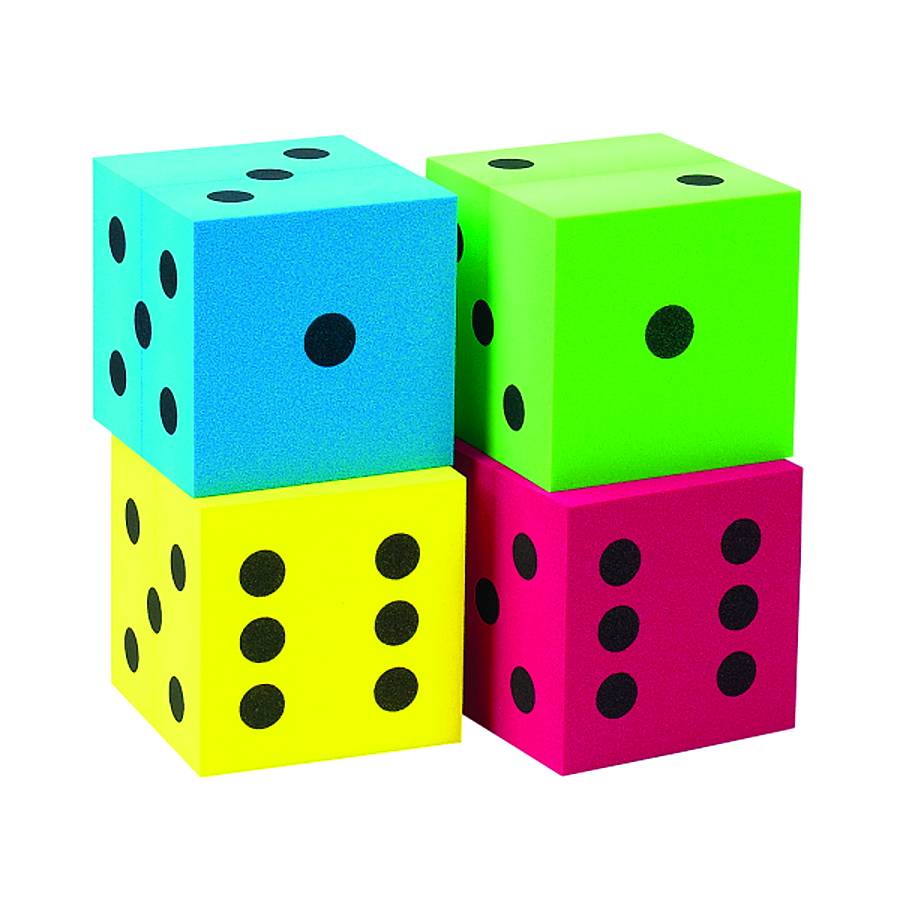 100mm Foam Spotted Dice 4 Pc Pack | ComicHub